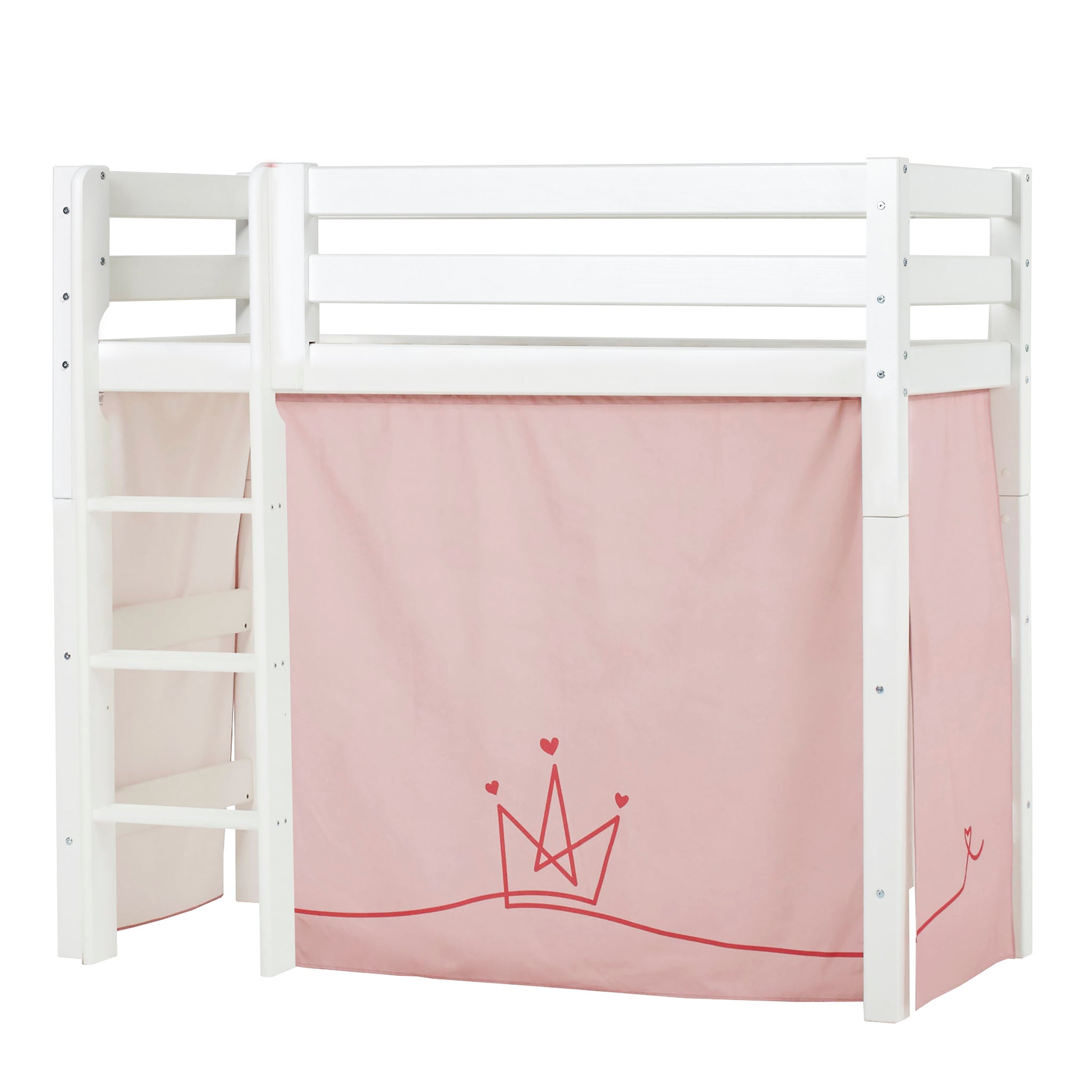 Hoppekids ECO Luxury Letto rialzato con tende per letti Princess