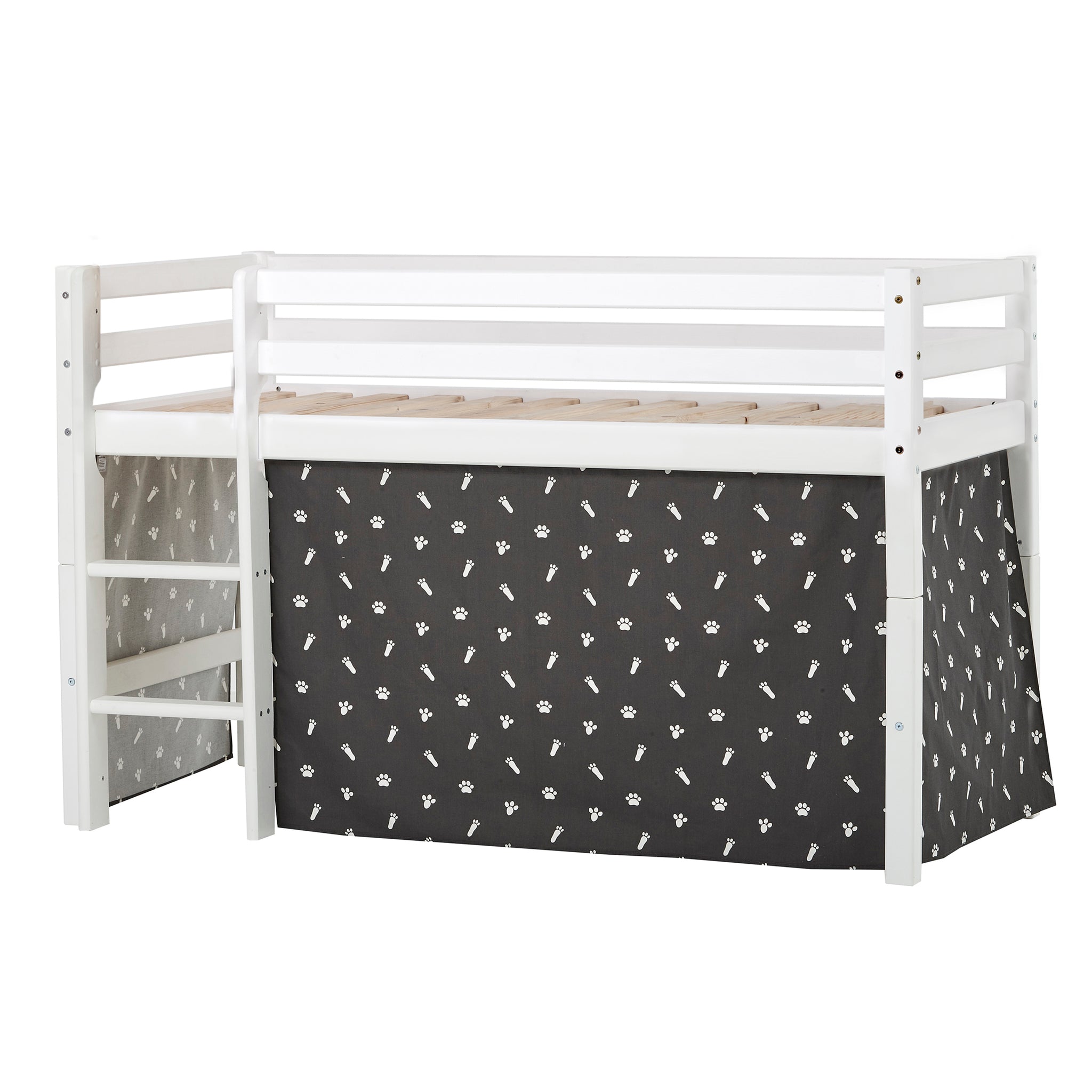 ECO Dream Halvhøj seng med Pets Granite Grey Sengeforhæng